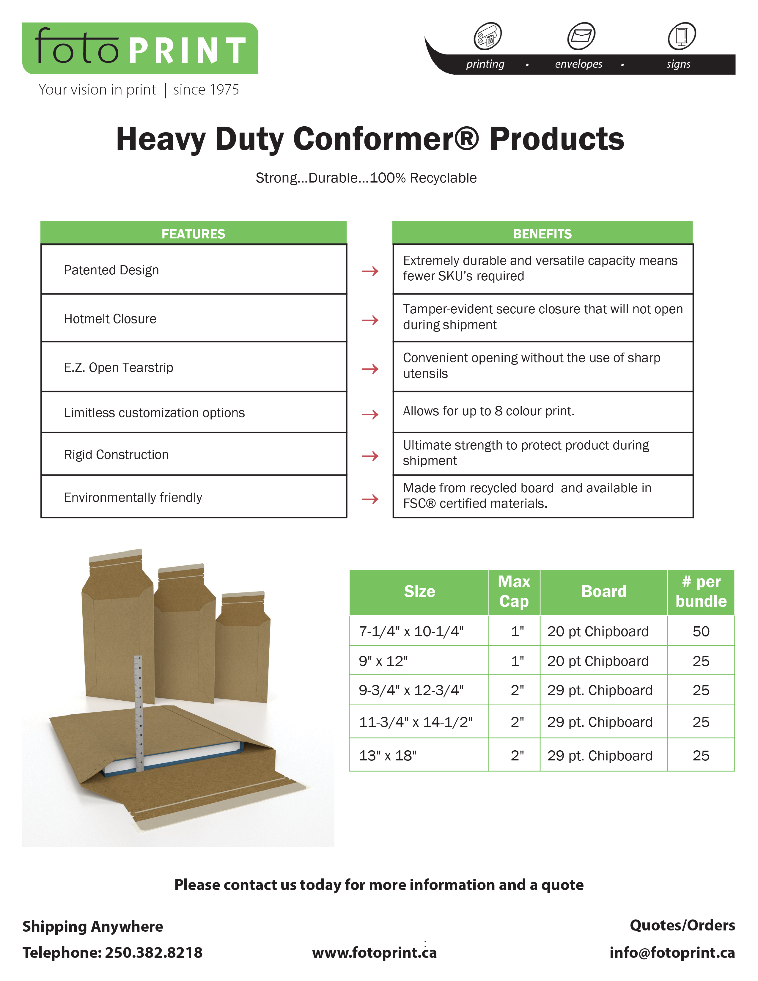 Heavy Duty Envelopes - FOTO PRINT - Your Vision in Print