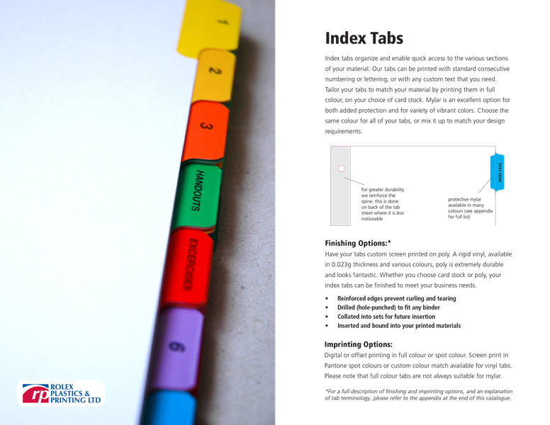 Index Tabs - FOTO PRINT - Your Vision in Print